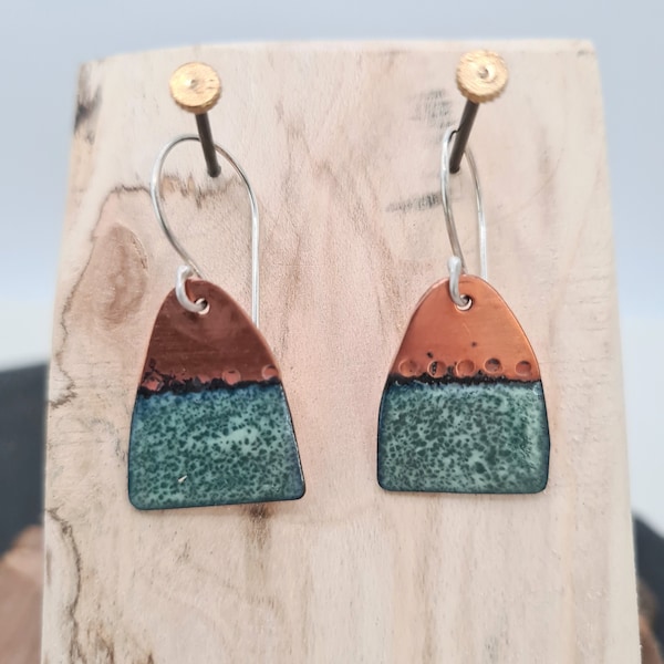 Artisan Enamel Earrings - Etsy