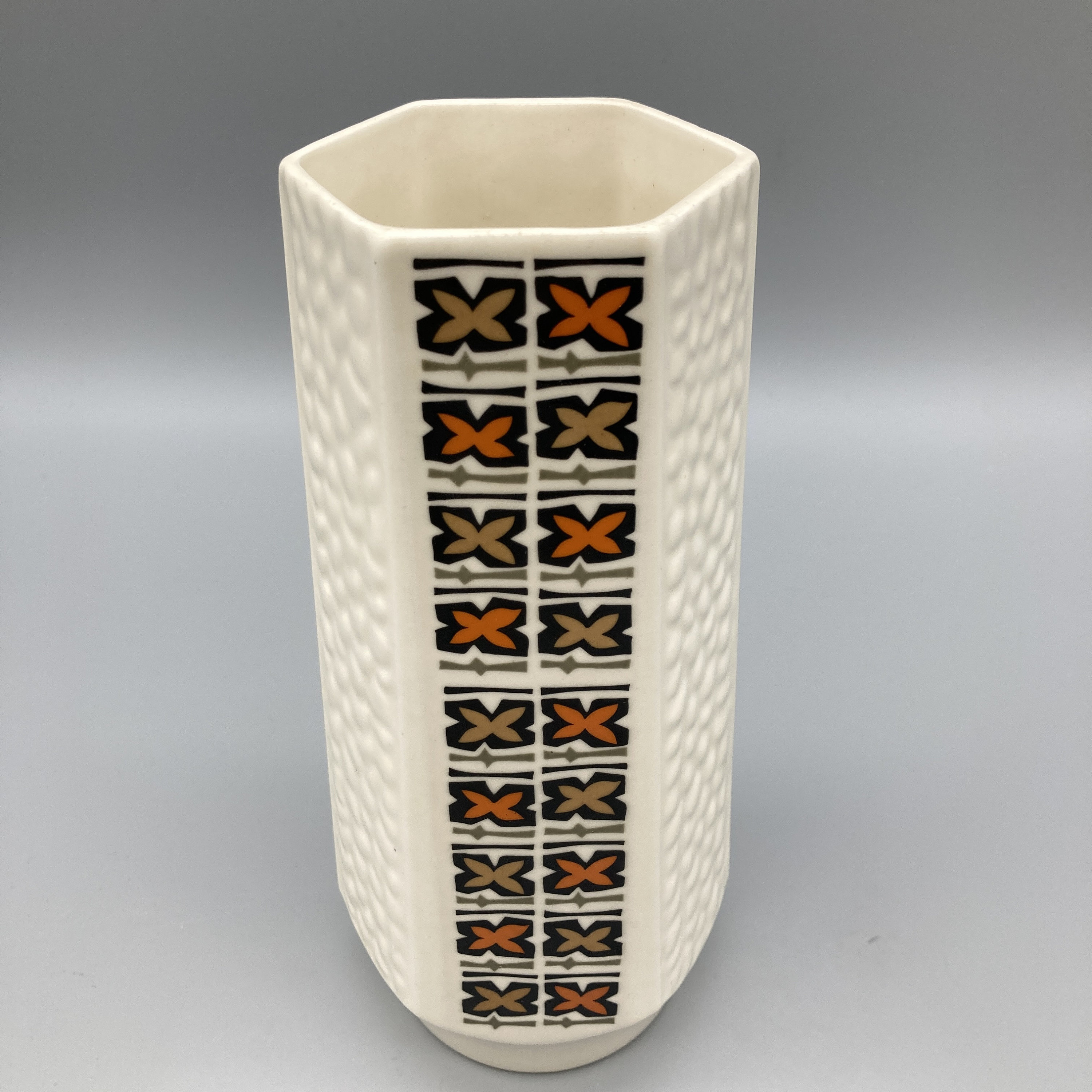Withernsea Eastgate Pottery Hexagonal Vase Vintage Mid Century Design ...
