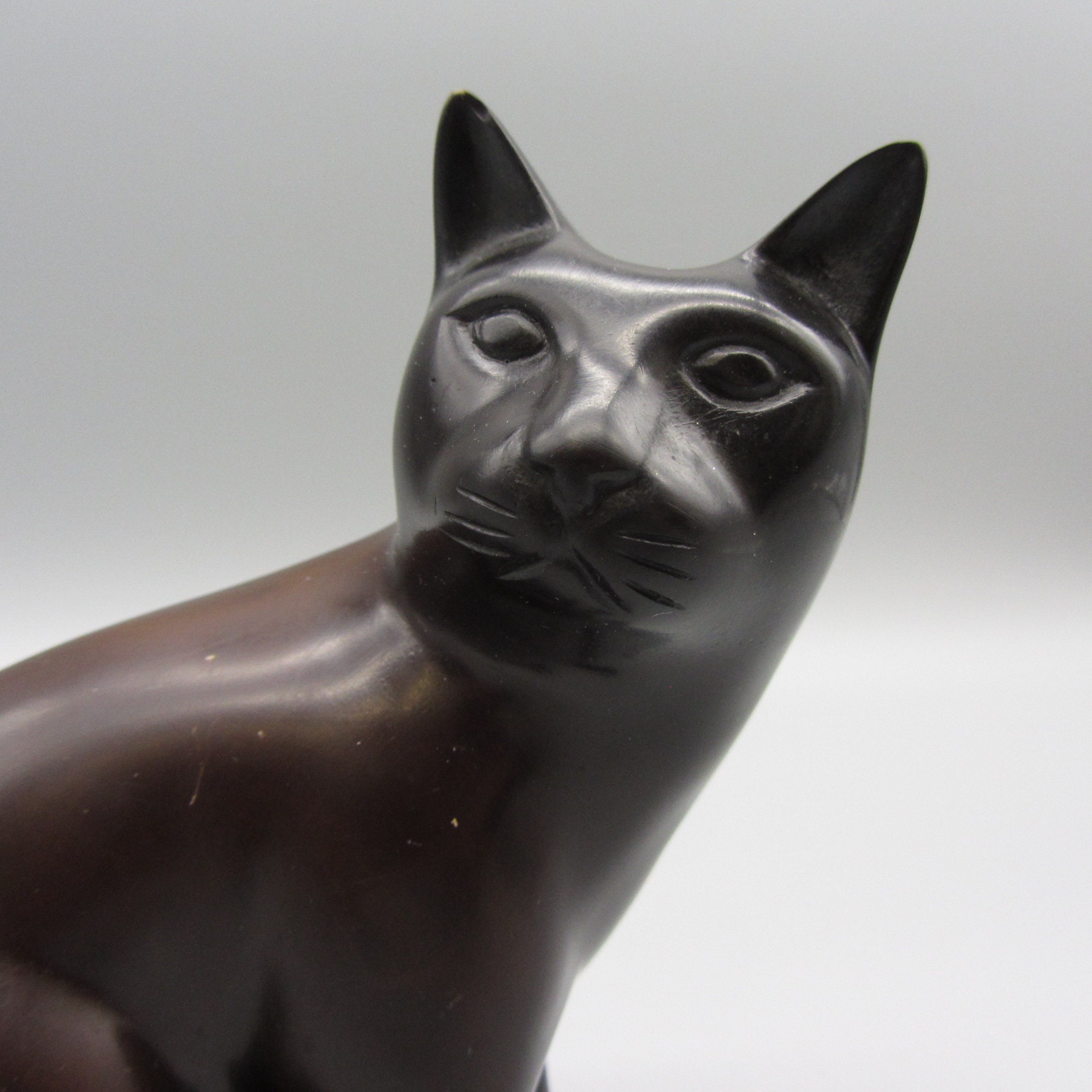 Bronze Effect Cat Stone Resin Figurine or Sculpture Vintage - Etsy