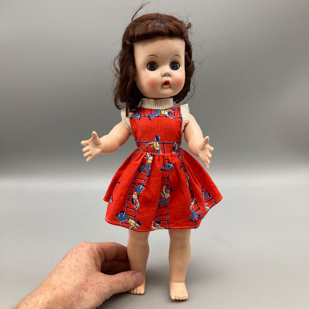 Roddy Vintage Walking Doll in Original Clothes - 14" Tall - Numbered ...