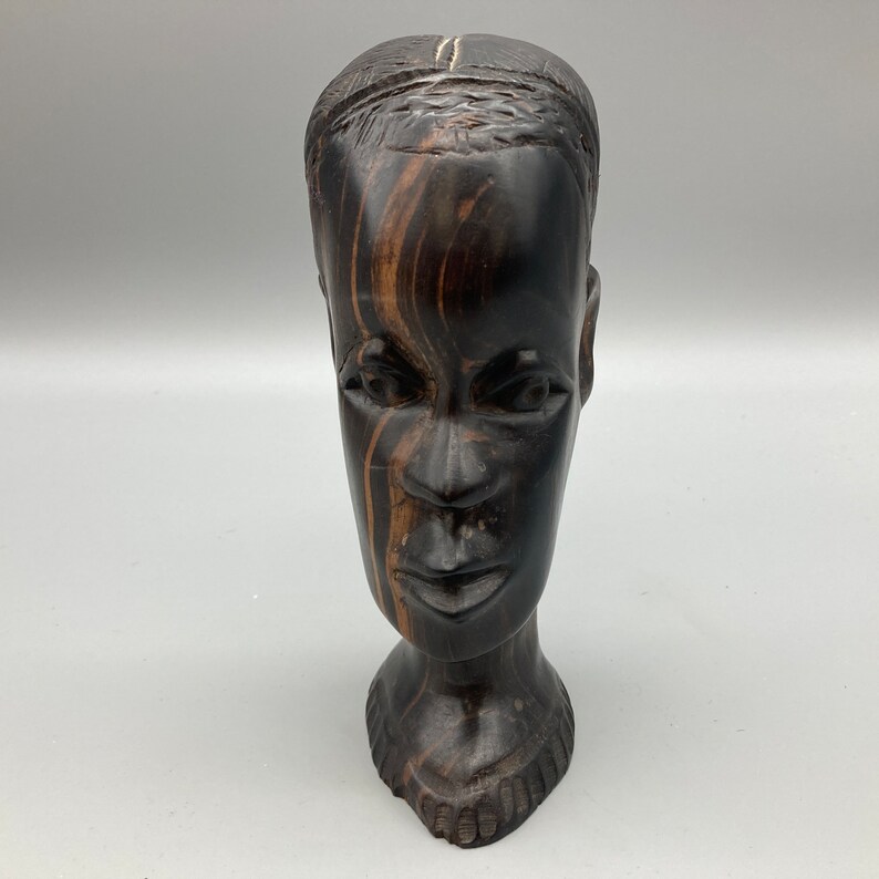 Hand Carved Wooden African Bust Traditional Head Figurine 7.5" Tall - Etsy