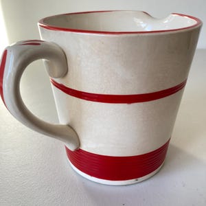 Kleen Kitchen Ware 1 Pint Red and Cream Milk Jug by Sadler - Vintage ...