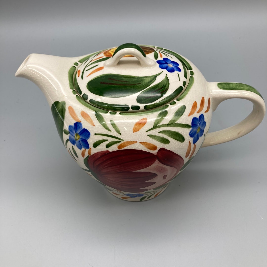 Wade Royal Victoria 'capri' Hand Painted Floral Teapot Vintage English ...