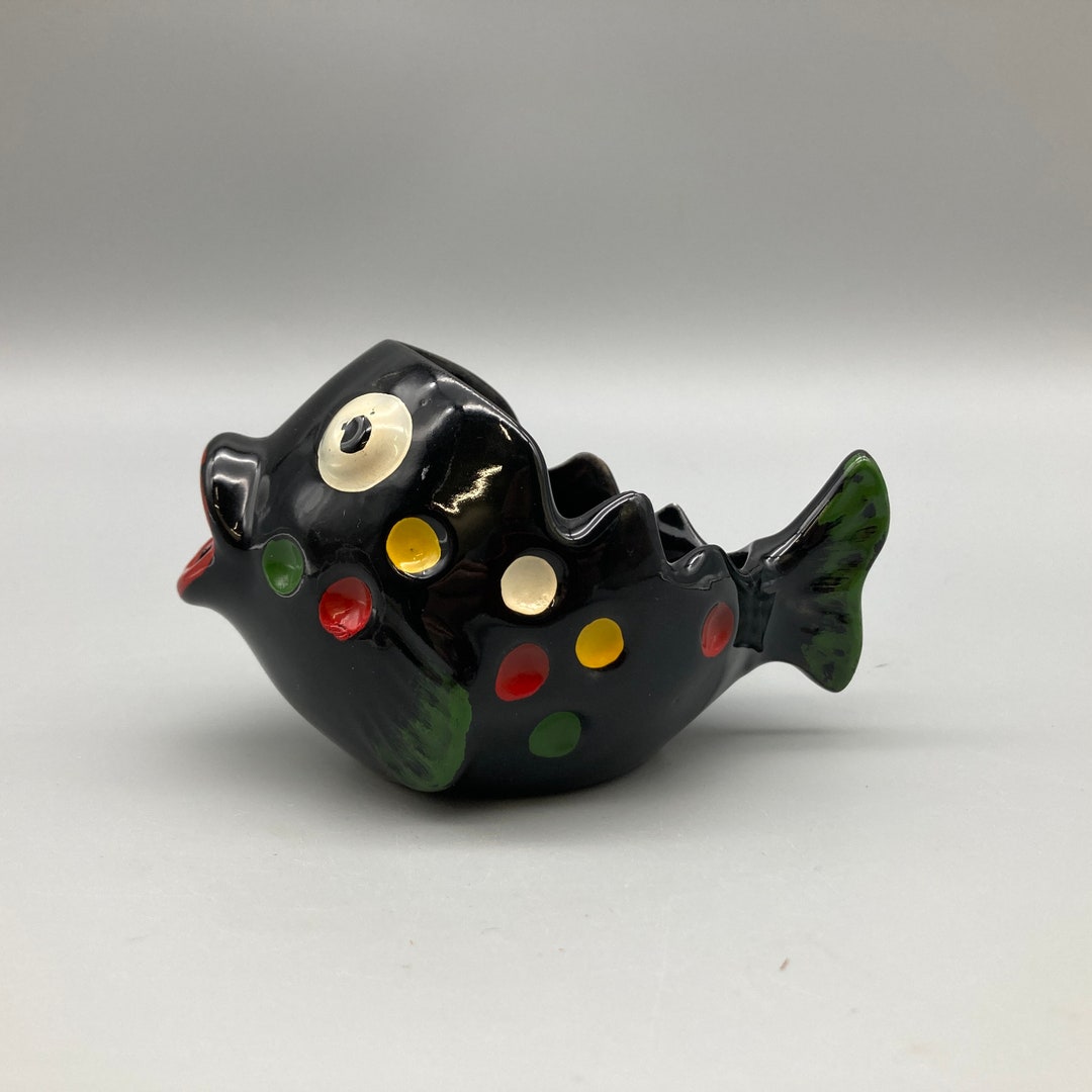 Zell Schmider Pottery Black Fish 1950s Ashtray by Annaliese Beckh ...