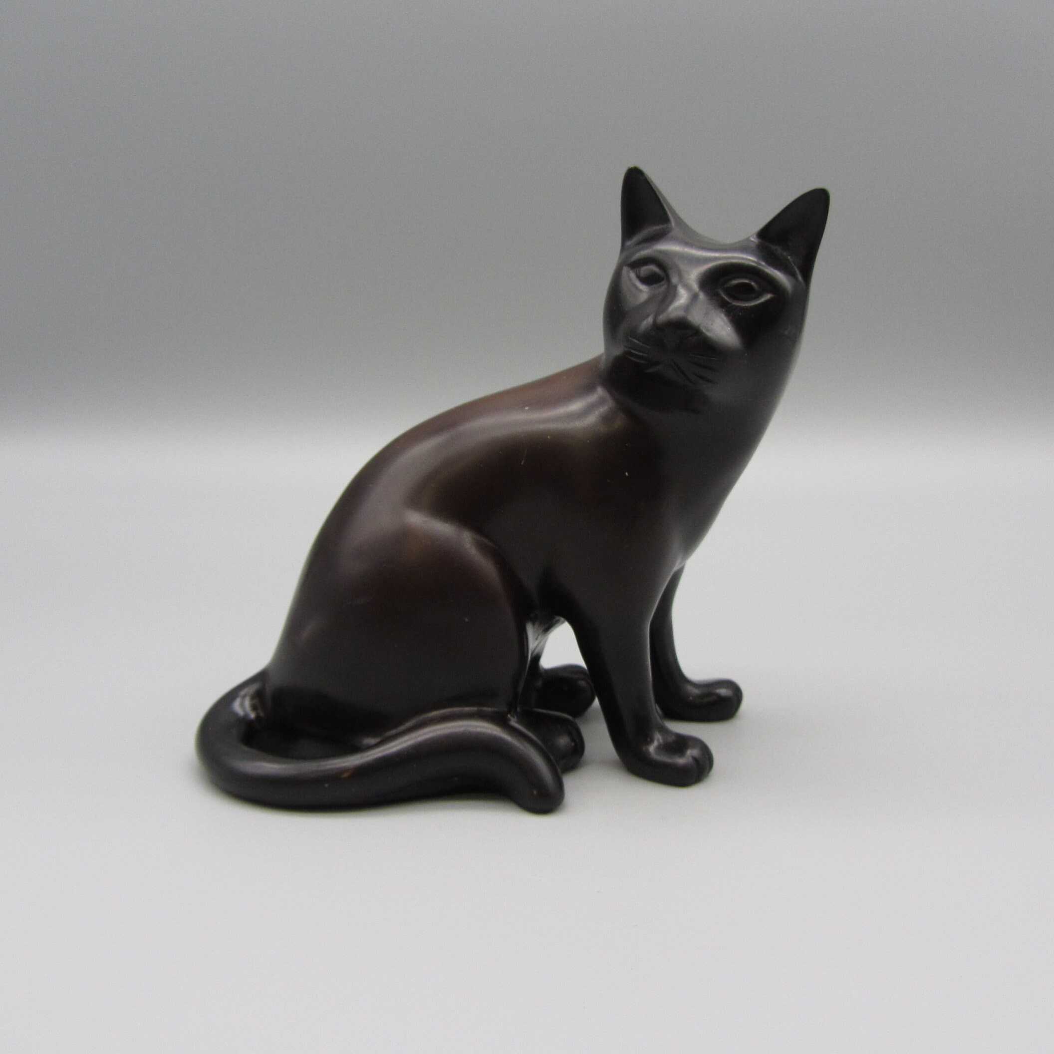 Bronze Effect Cat Stone Resin Figurine or Sculpture Vintage - Etsy