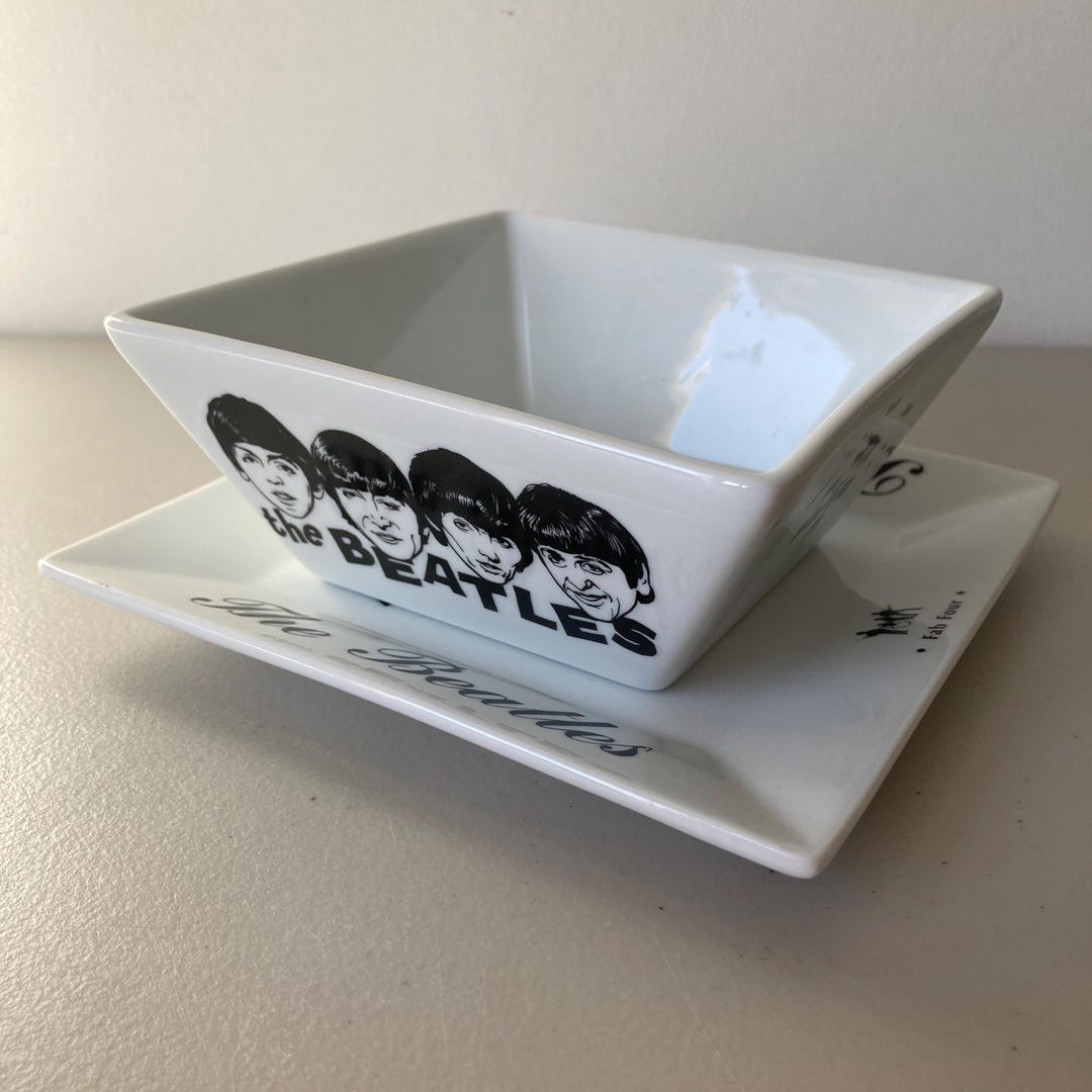 The Beatles Square Bowl and Plate Set by Arthur Wood - Rare Collectable ...