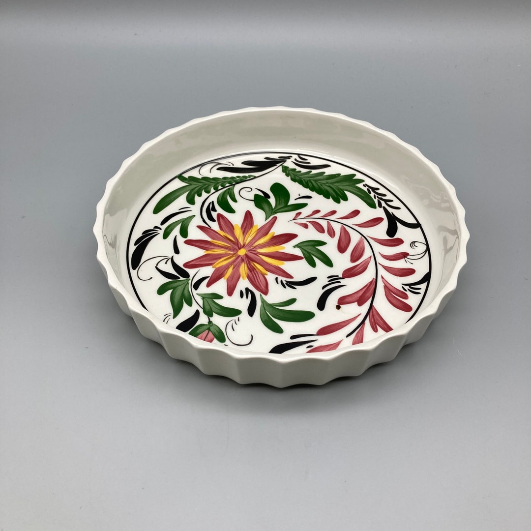 Portmeirion 'welsh Dresser' Traditional Floral Pattern Flan Dish ...
