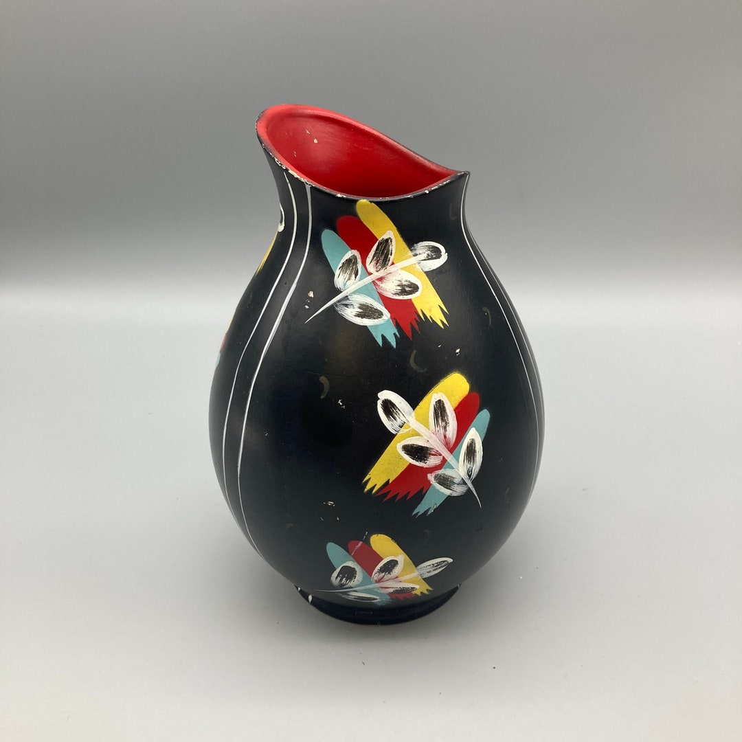 Brentleigh Ware Somerton Black and Red Mid Century Vintage Abstract ...
