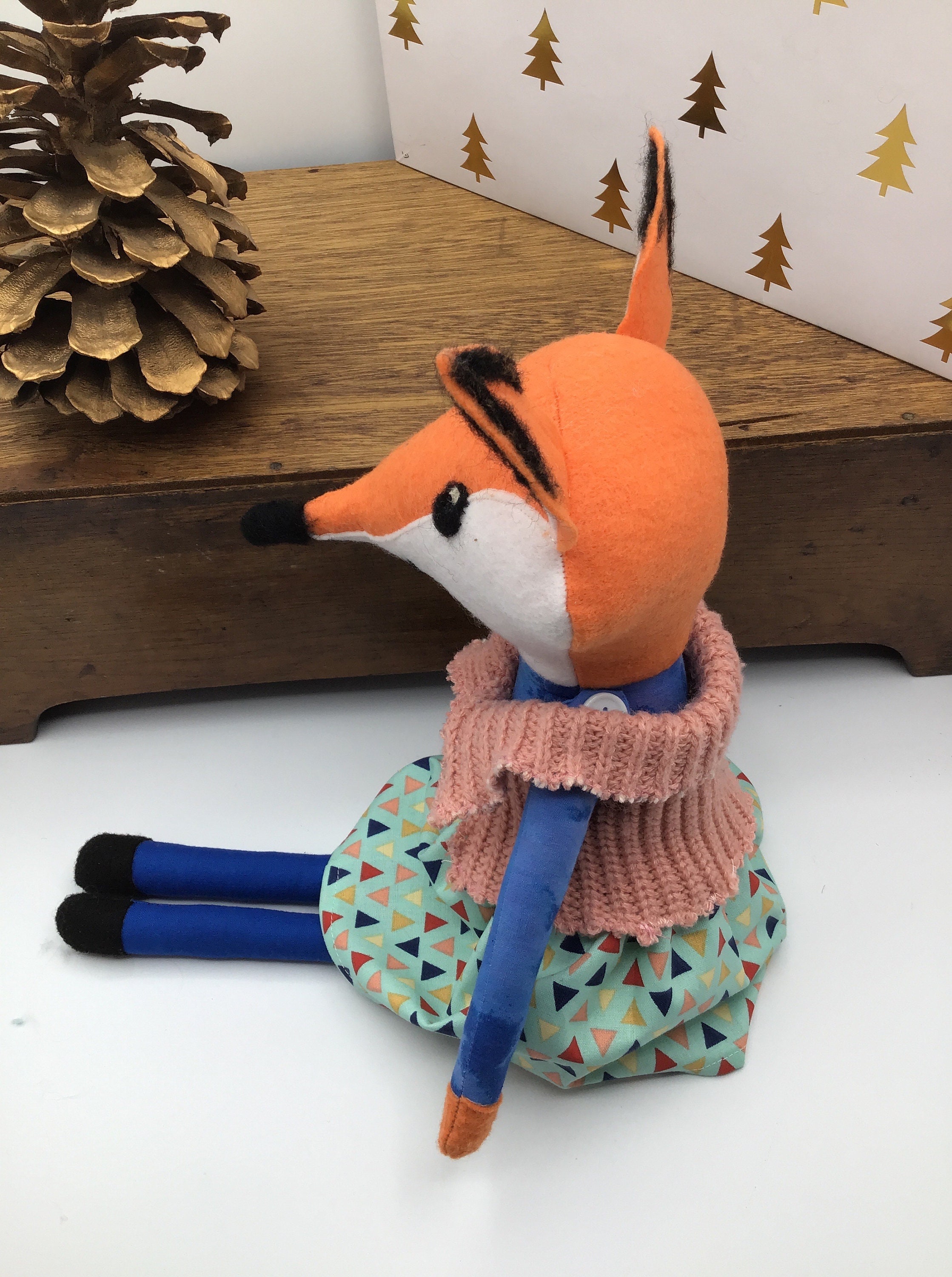 Felt 19 Stuffed Fox Decor Nursery Stuffie Fox Large - Etsy