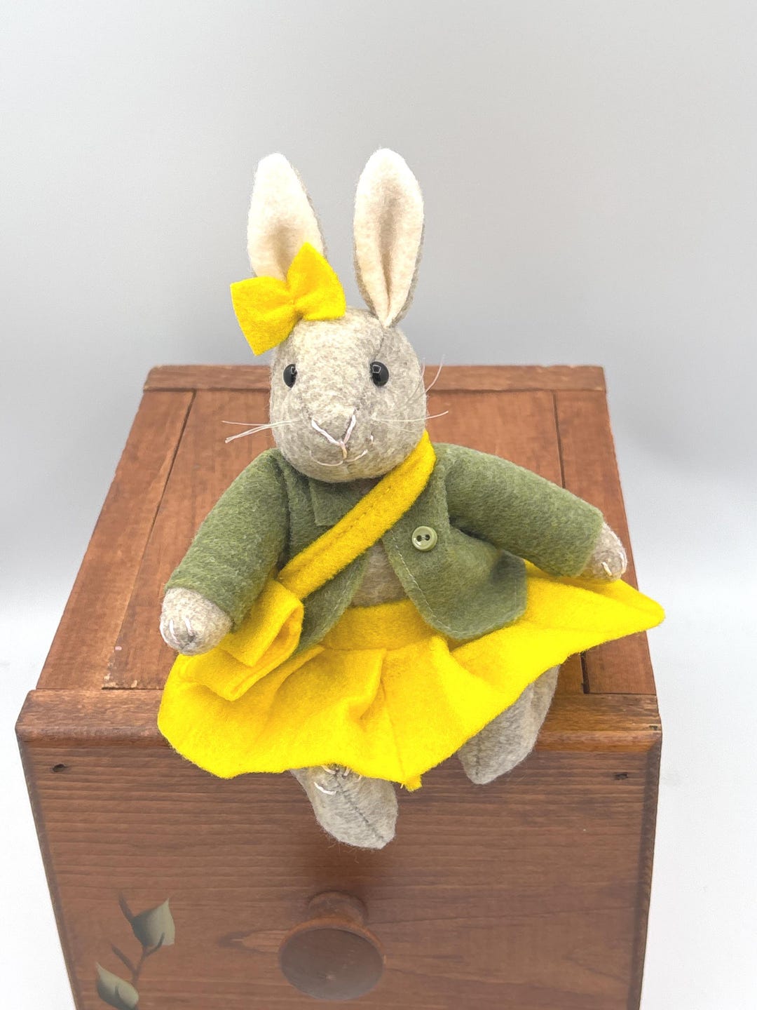 Felt Animal Rabbit,handmade Stuffie Rabbit,felt Animal Bunny,felt ...