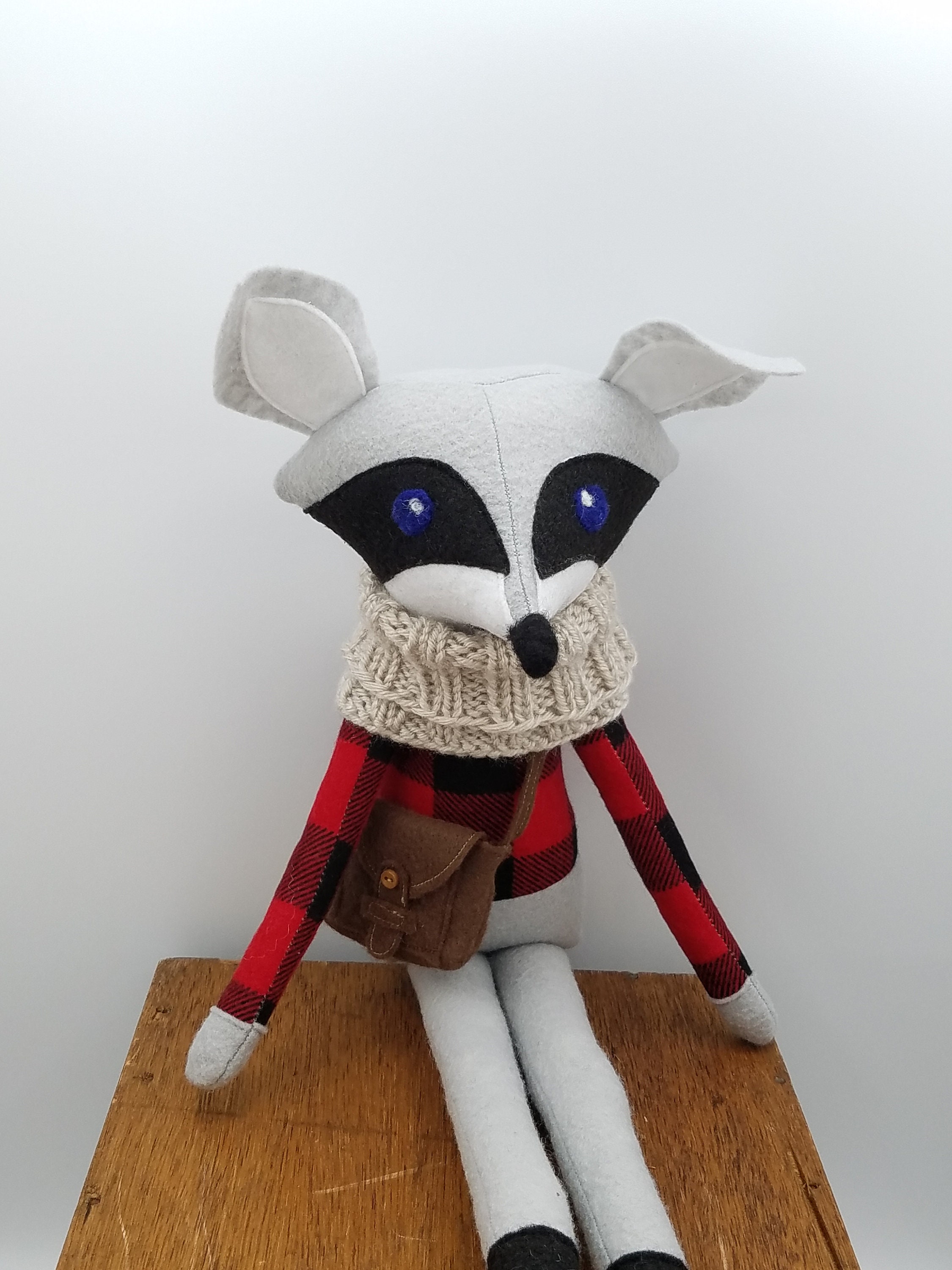 Felt Animal Raccoon Woodland Raccoonfelt Plushie Raccoon - Etsy