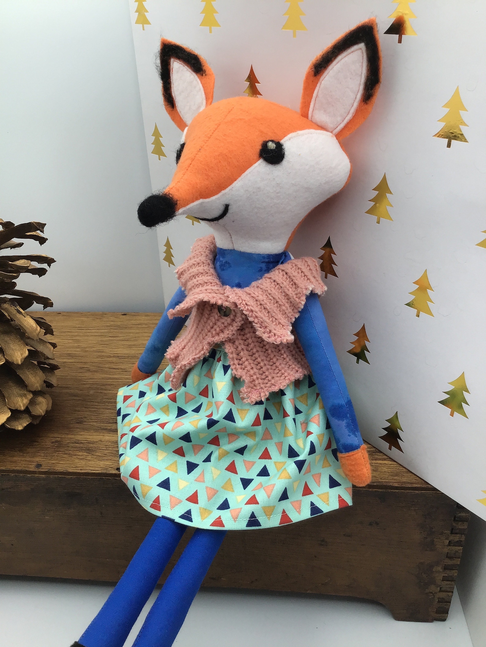 Felt 19 Stuffed Fox Decor Nursery Stuffie Fox Large - Etsy