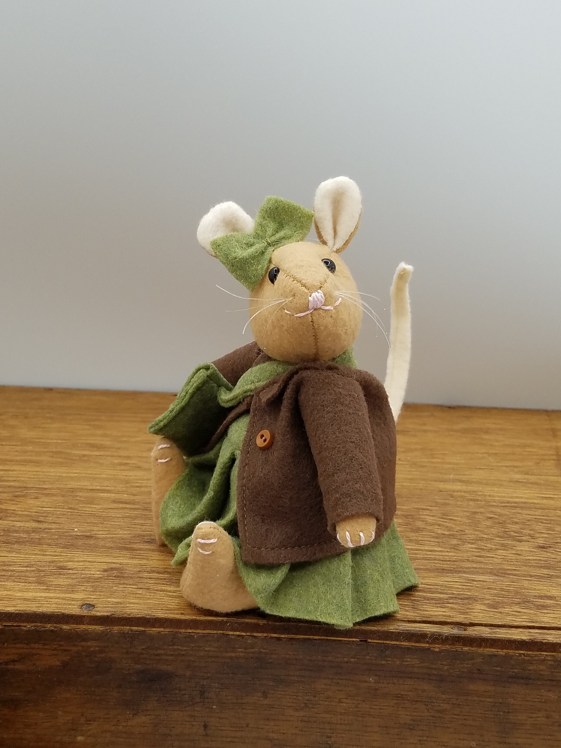Felt Handmade Woodland Mouse Collectable Felt Mouse Holiday - Etsy