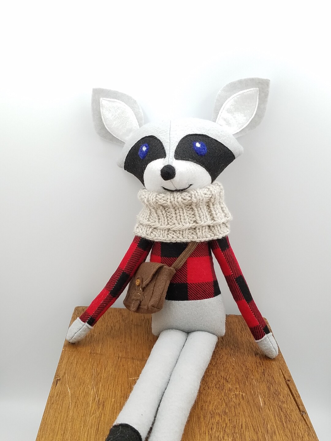 Felt Animal Raccoon Woodland Raccoonfelt Plushie Raccoon - Etsy