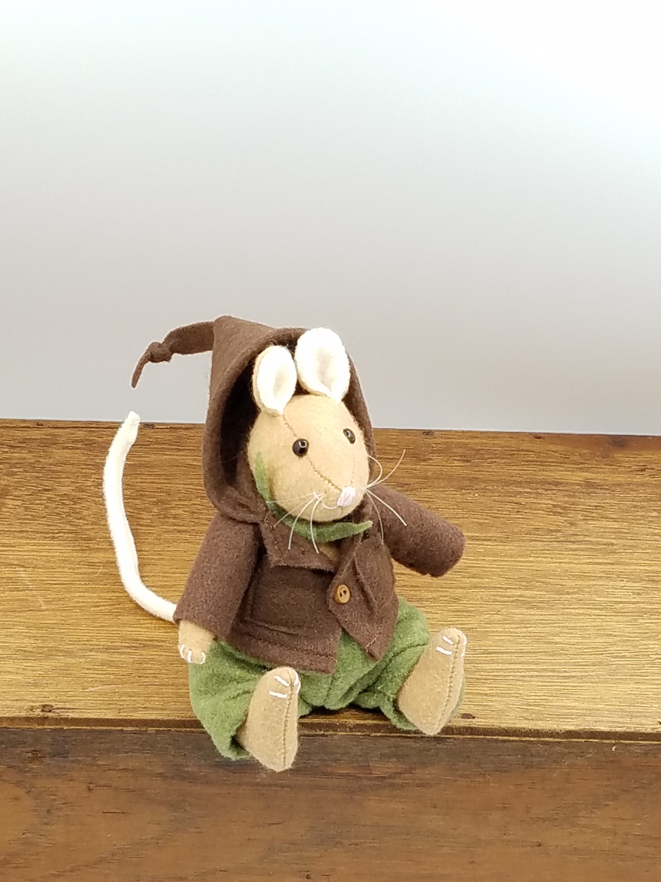 Felt Handmade Mouse Collectible Felt Mouse Felt Plushie | Etsy