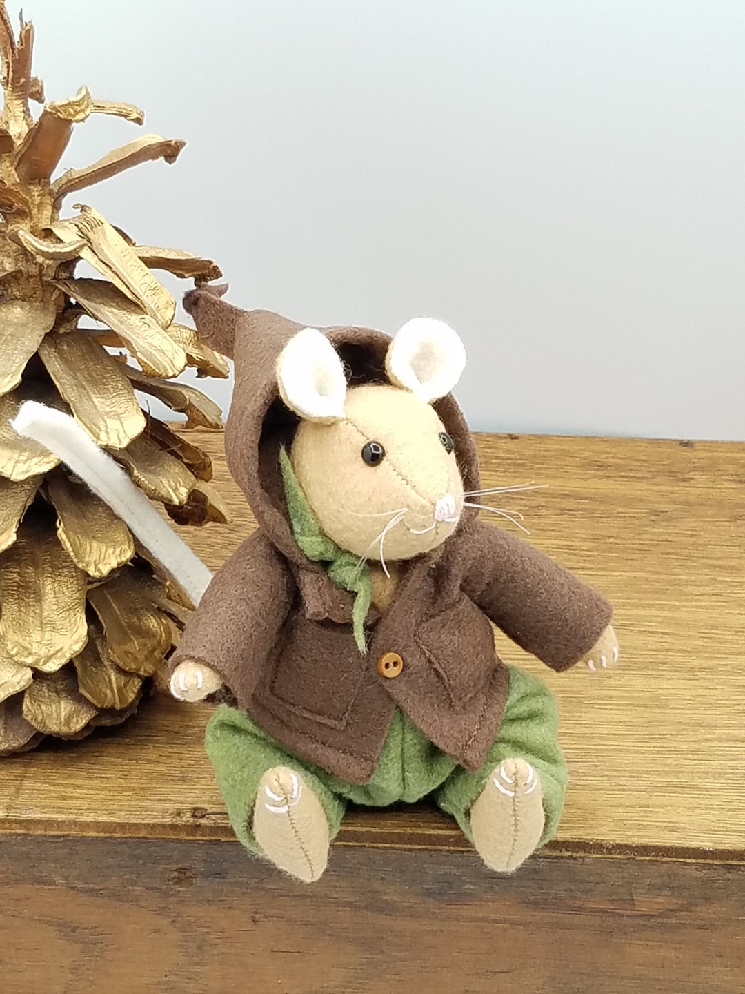 Felt Handmade Mouse Collectible Felt Mouse Felt Plushie - Etsy