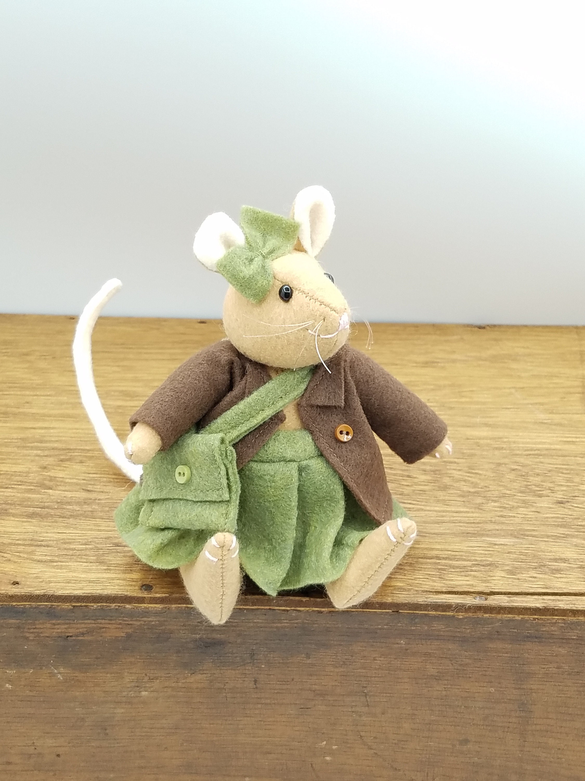 Felt Handmade Woodland Mouse Collectable Felt Mouse Holiday - Etsy