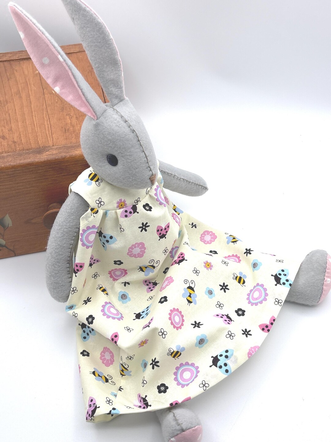 Luna Lapin Felt Rabbit, Woodland Nursery Plushie, Felt Animal Rabbit ...