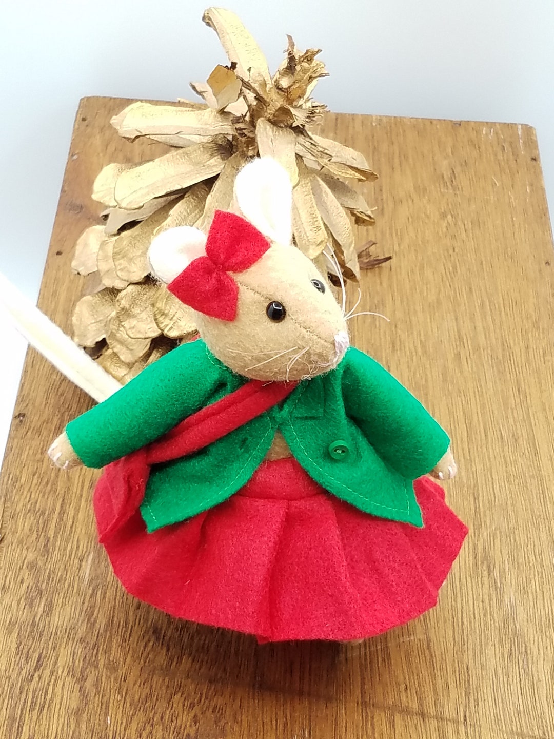Stuffed Felt Mouse, Collectable Felt Christmas Gift Mouse, Woodland ...