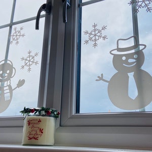 Snowman Window Stickers, Christmas Snowman, Christmas Decoration ...