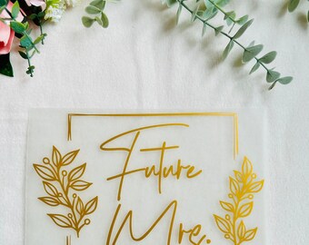 Future Mrs, Iron on Decal/ Heat Transfer/personalized Wedding T-shirt ...
