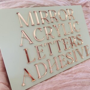Mirror Acrylic Letters: DIY Wedding Sign, Nursery Decor - Etsy