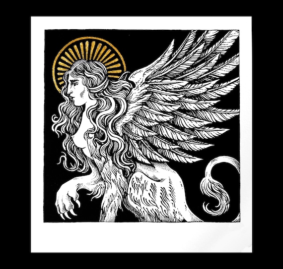 Greek Sphinx Drawing