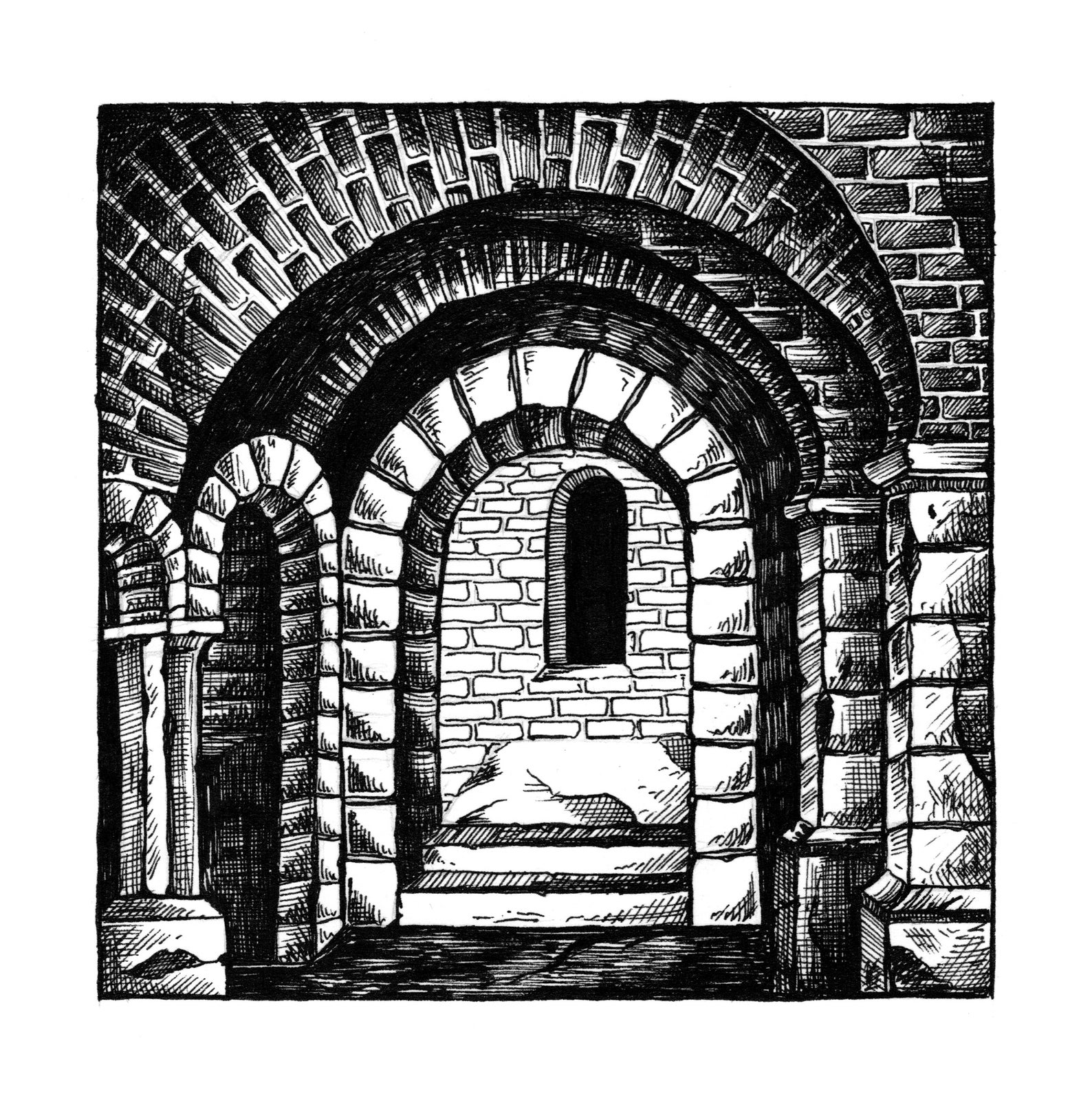 Original Drawing the Crypt Inktober 2021 Piece - Etsy