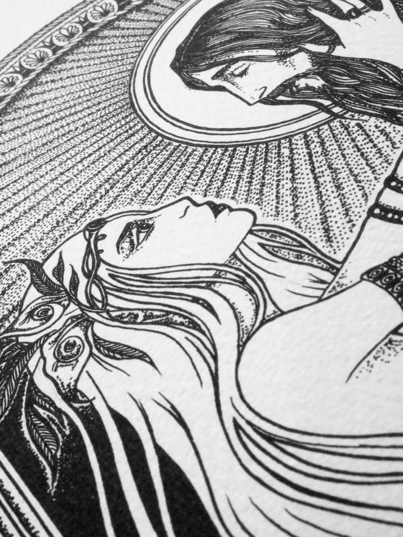 Art Print Set - Salome and Judith - Illustrations in Black and White - Etsy