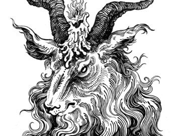Drawing Baphomet - Etsy