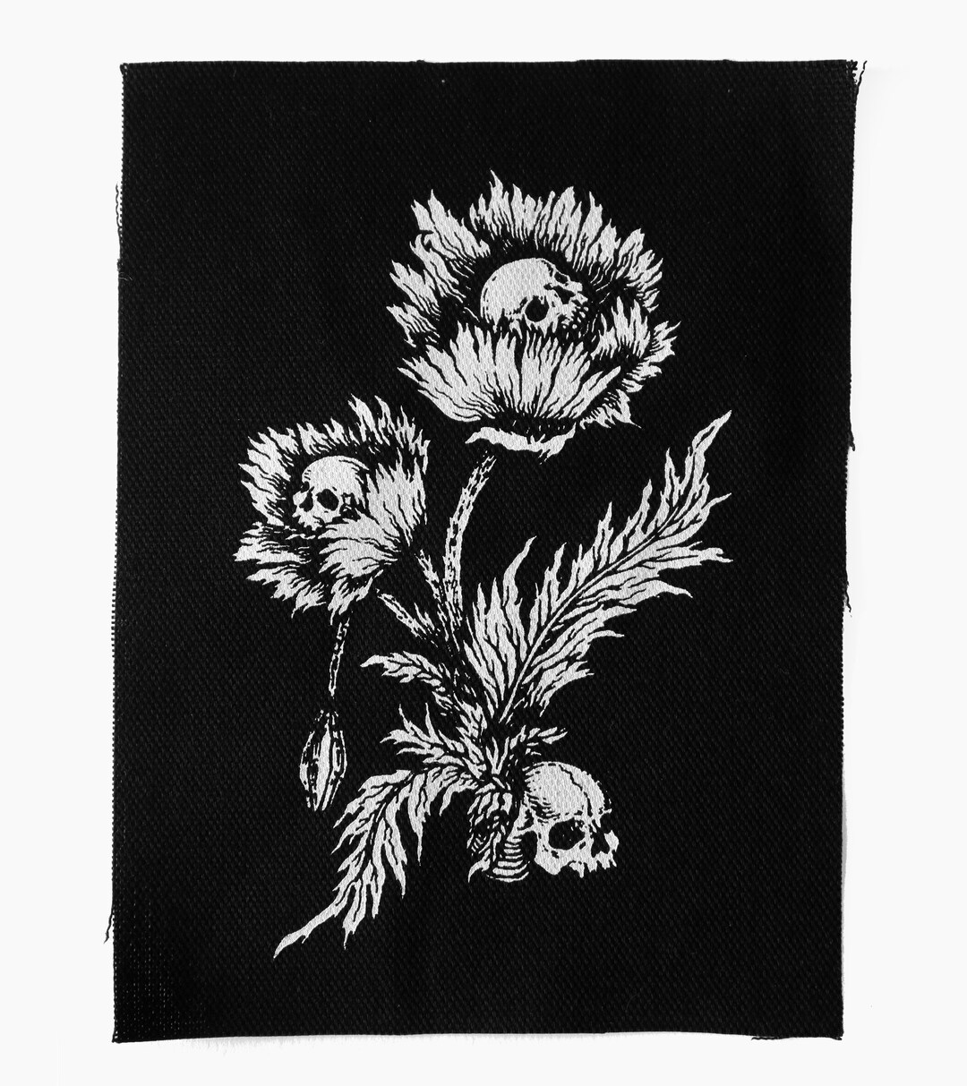 Deadly Poppy - Screen Printed Patch - Etsy