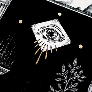 The Oracle - Art Print With Hand Embellished Golden Highlights - Etsy