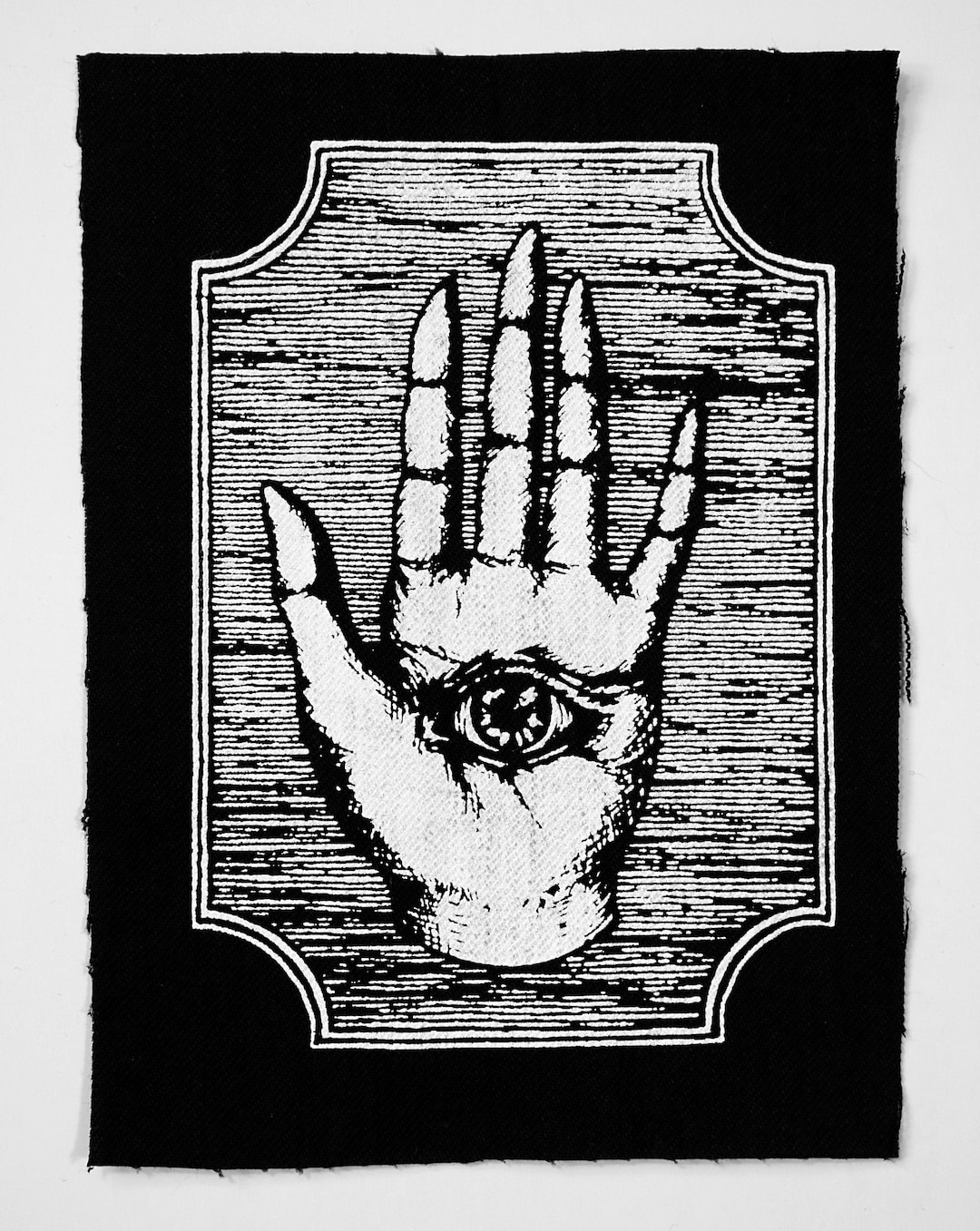 Apotropaic Hand - Screen Printed Patch - Etsy