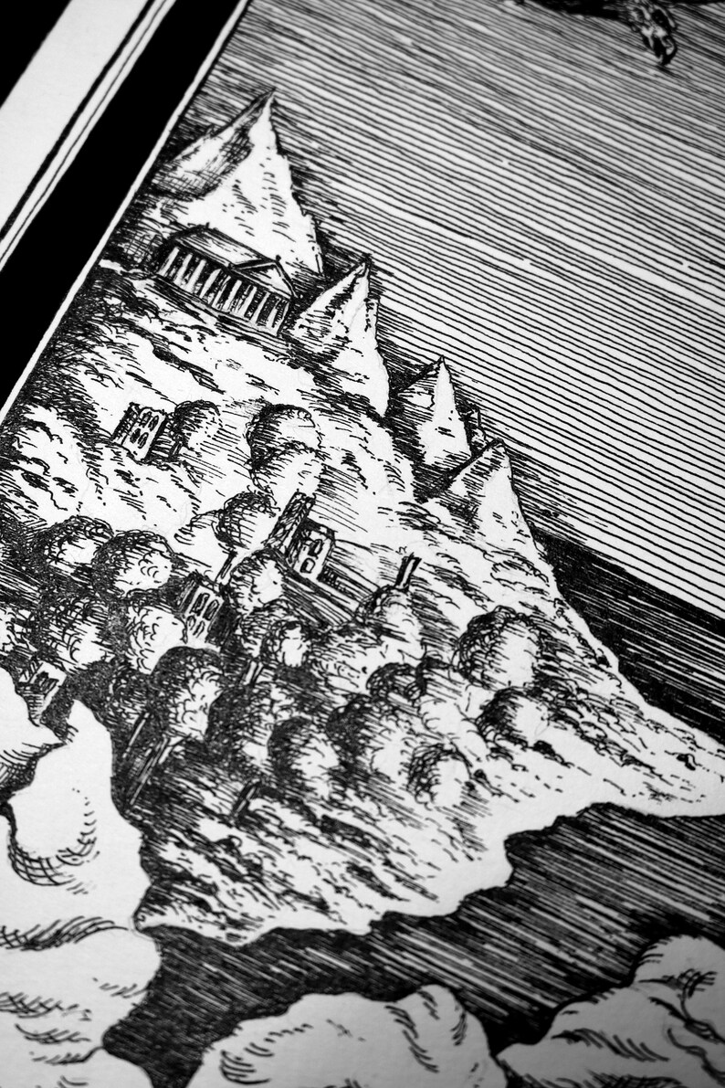 Original Ink Drawing prometheus Stealing the Flame From | Etsy