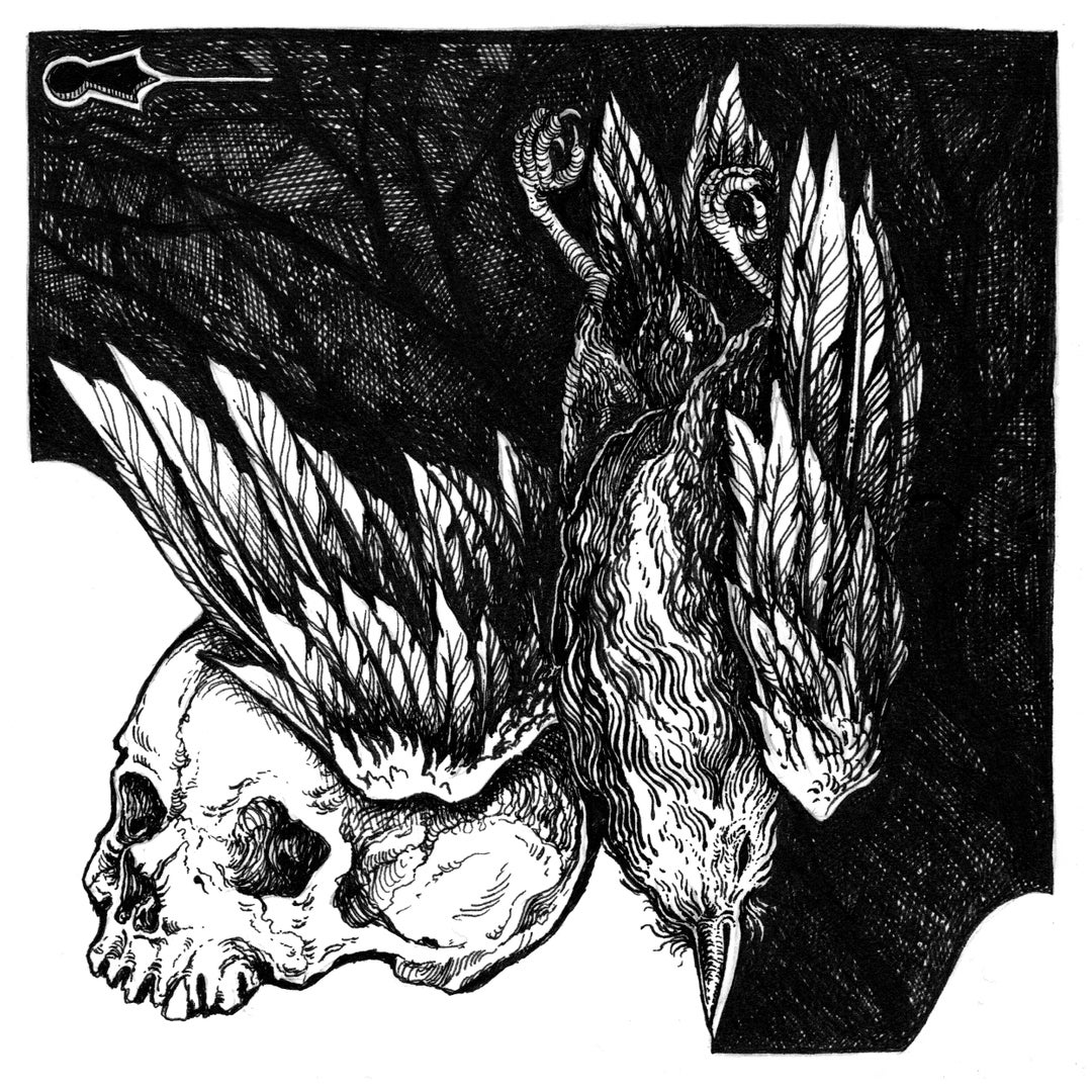 Original Drawing "the Last Flight" - Ink Illustration in Black and ...