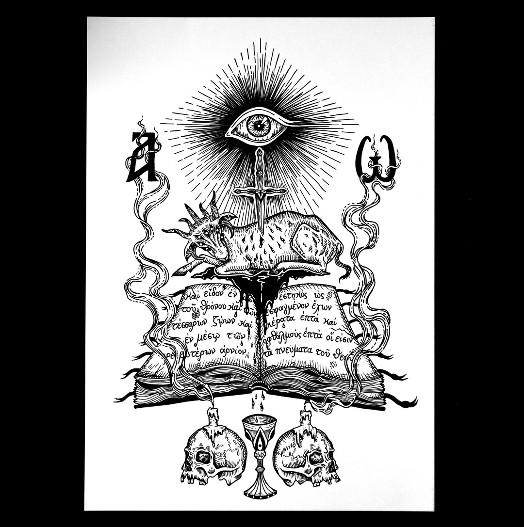 Original Ink Illustration - Apocalyptic Lamb - Etsy