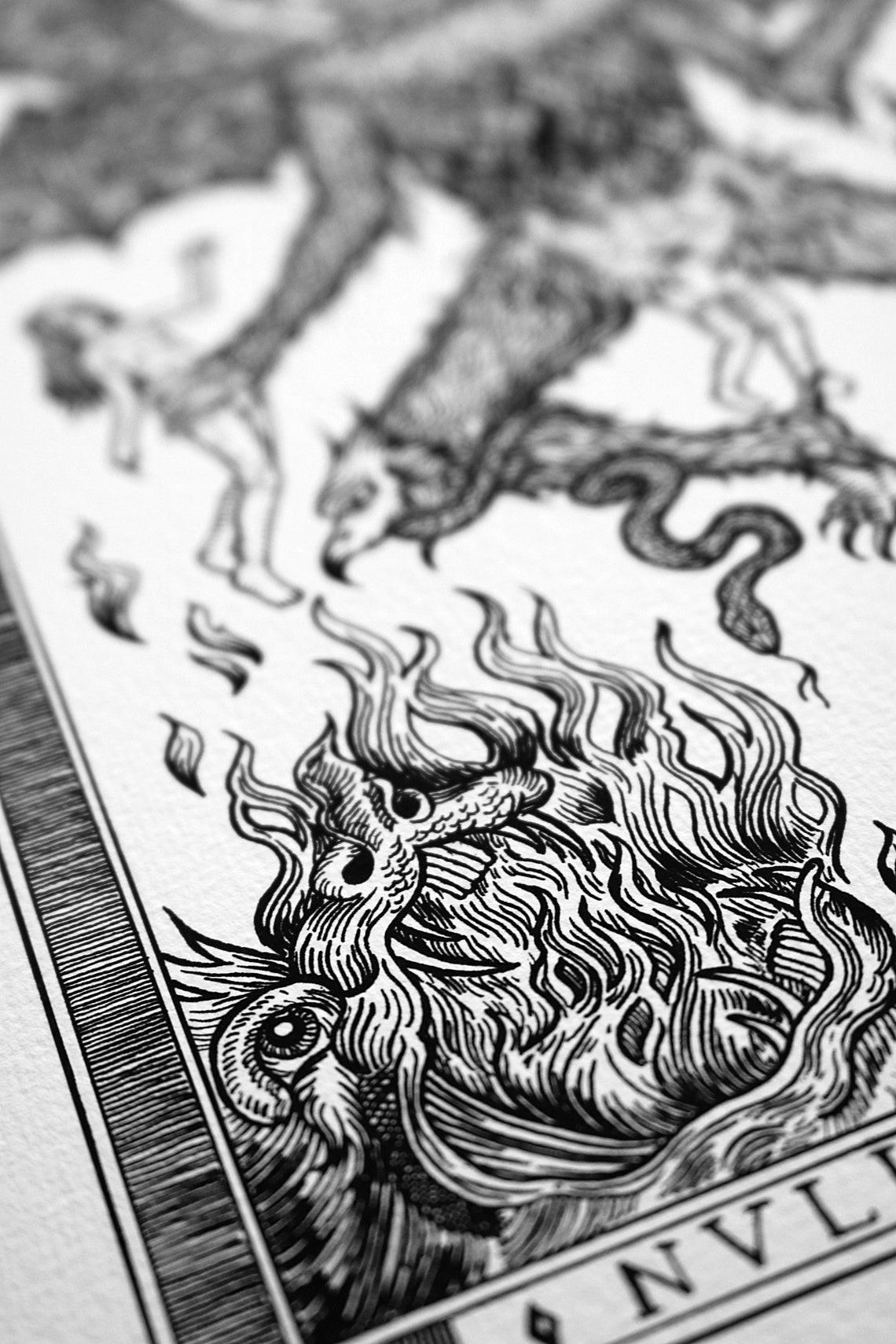 Lucifer - Art Print - Illustration in Black and White - Etsy