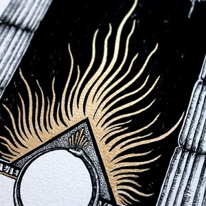 The Oracle - Art Print With Hand Embellished Golden Highlights - Etsy