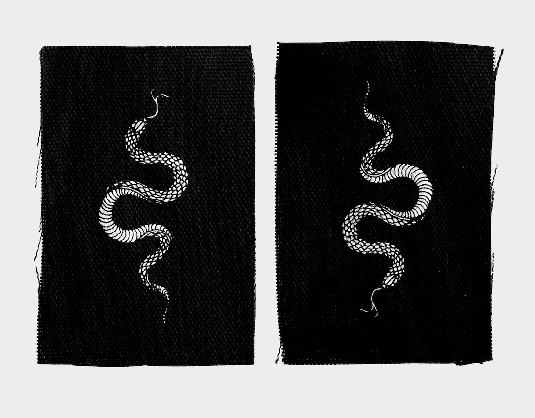 Screen Printed Patch - Small Snake - Etsy