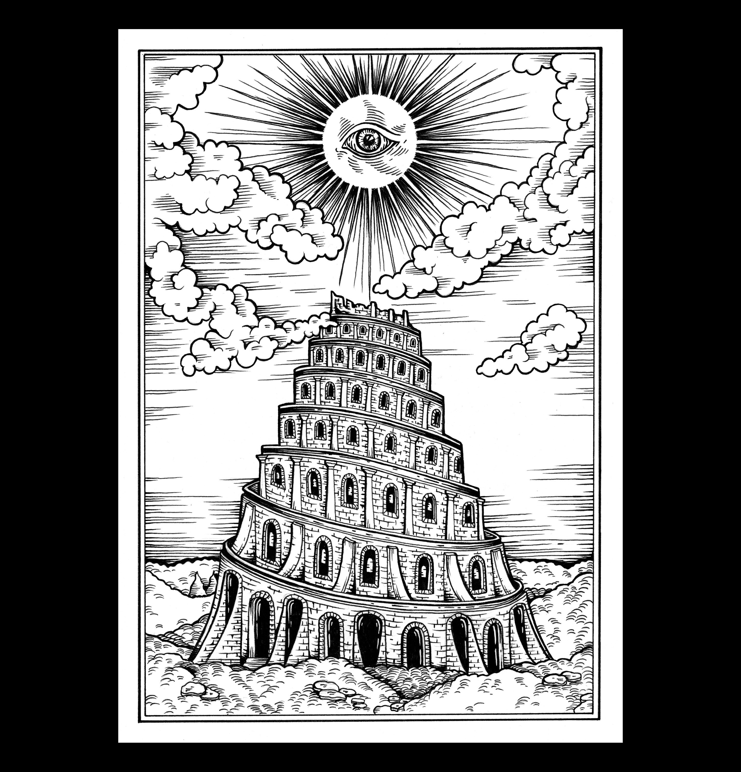 Tower Of Babel Drawing