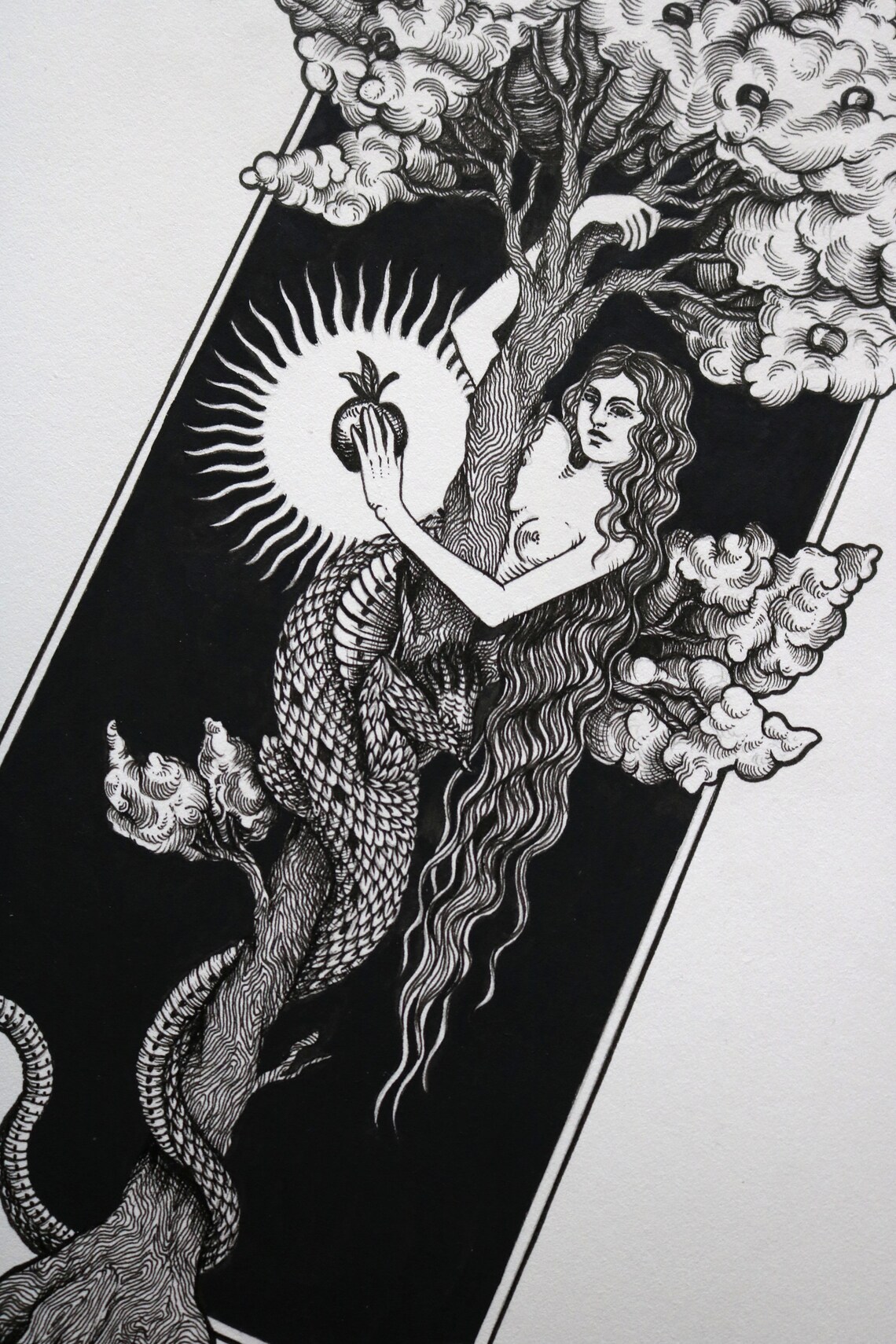 Original Ink Drawing original Sin - Etsy