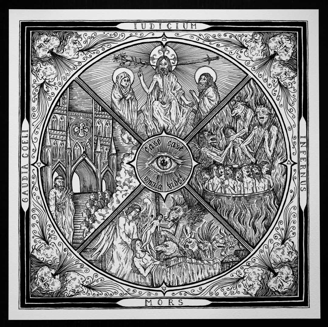 Quattuor Novissima - the Four Last Things - Art Print - Illustration in ...