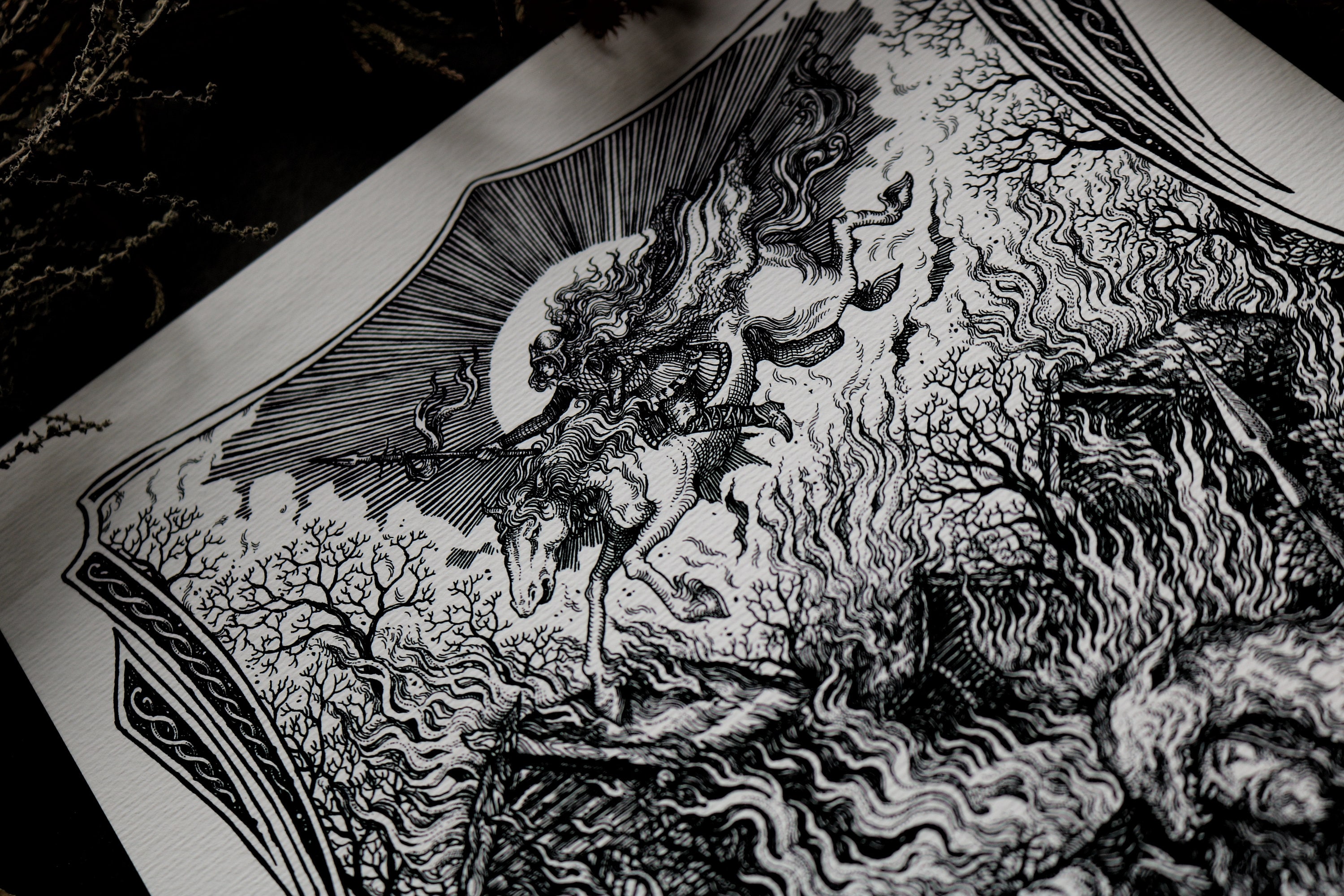 Art Print "the Northman" - Illustration in Black and White - Etsy