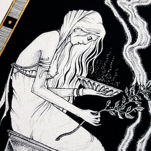 Pythia - Art Print With Hand Embellished Golden Highlights - Etsy