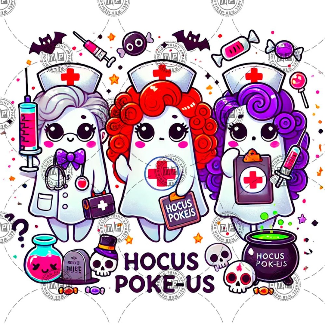 Hocus Poke-us Nurse Halloween Png, Ghost Nurse Hocus Pocus Png ...