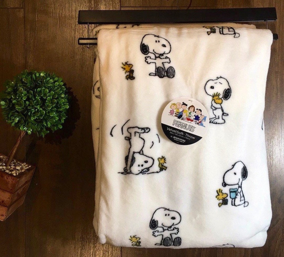 Peanuts "life of Snoopy" Throw Blanket - Etsy