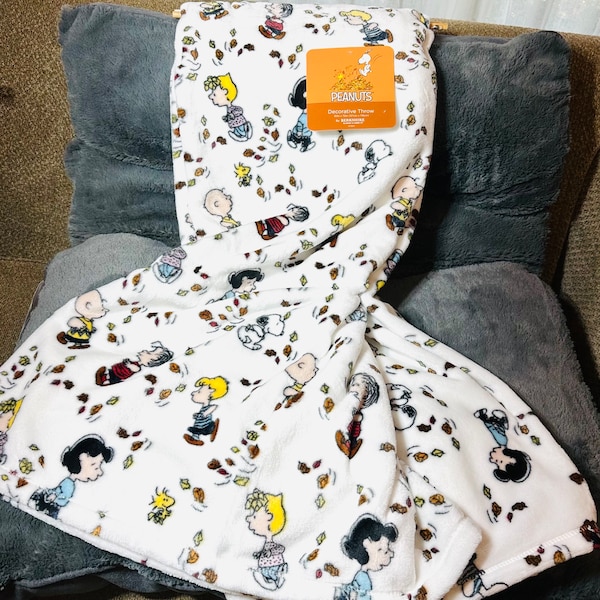 Snoopy Fall Blanket - Etsy
