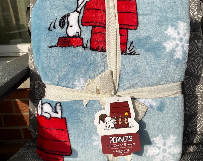 Peanuts Snoopy and Plaid Blanket - Full-queen-king - Etsy