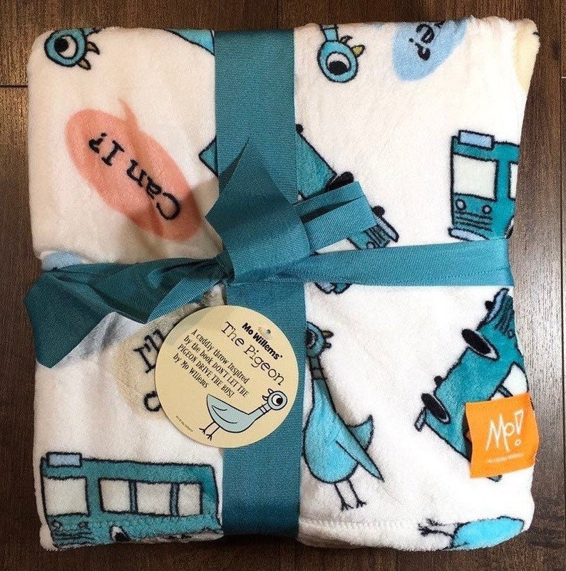 Mo Willems the Pigeon Bus Throw - Etsy