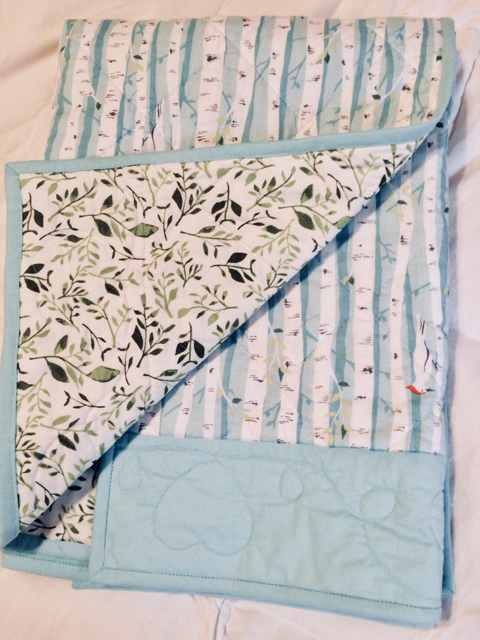 Modern Baby Quilt, Gender Neutral Quilt, Handmade Quilt, Soft Cotton ...